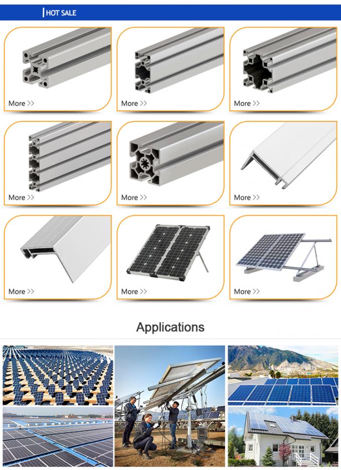 Anti Corrosion Extruded Solar Aluminum Frame Profile , Aluminium Solar ...