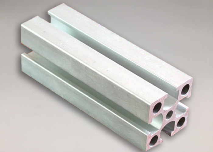 Silver White Electrophoresis Aluminium Moulding Profiles , Aluminum Extruder