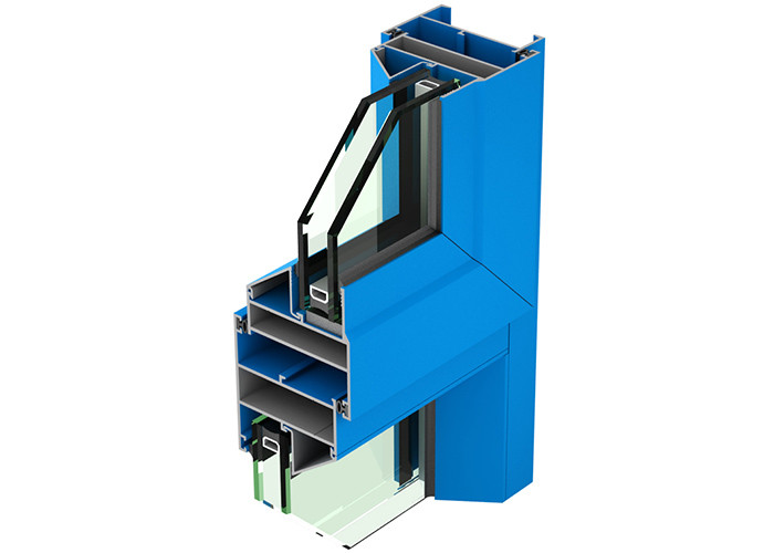 High Prformance Flat Open Aluminium Window Profiles Mill Finish Surface