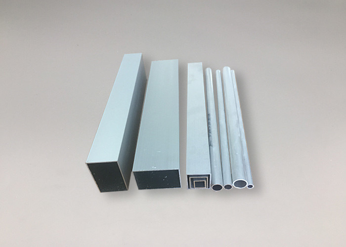 Silver White Anodizing Aluminium Tube Profiles , Extruded Aluminum ...